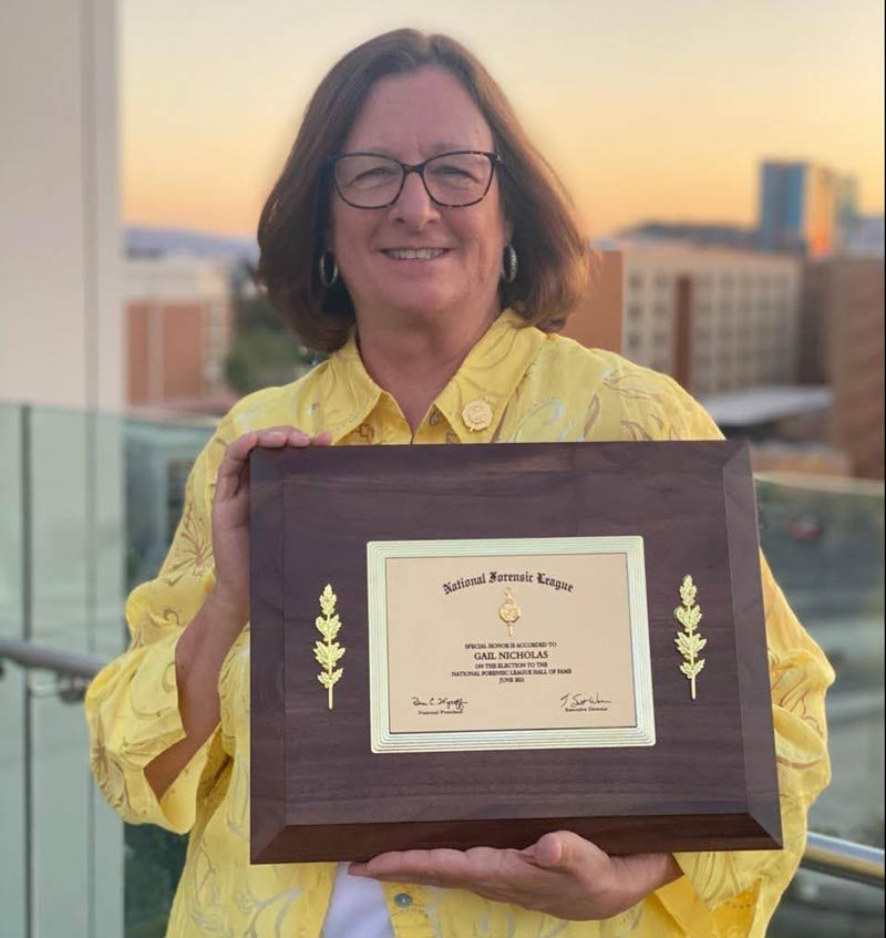 Gail Nicholas Inducted into NSDA Hall of Fame - The Times Examiner